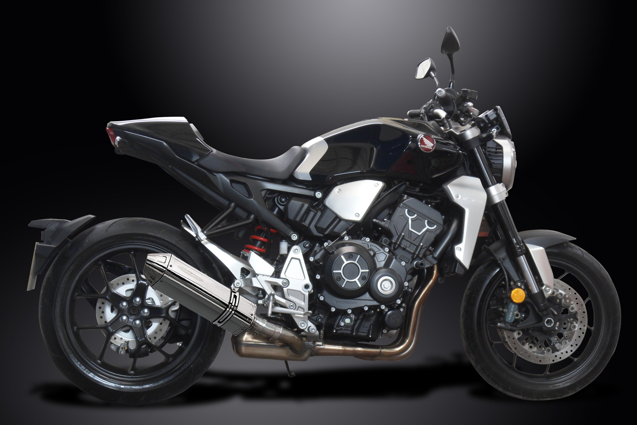 HONDA CB1000R 2018-2020 320MM TRI OVAL STAINLESS STEEL EXHAUST SYSTEM ...